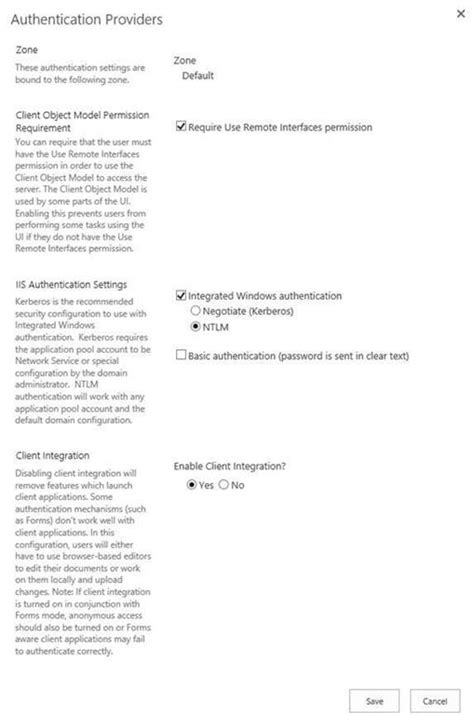 Configure Authentication Providers On Web Applications In Sharepoint