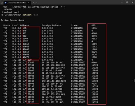 how to view listening ports using netstat h2s media