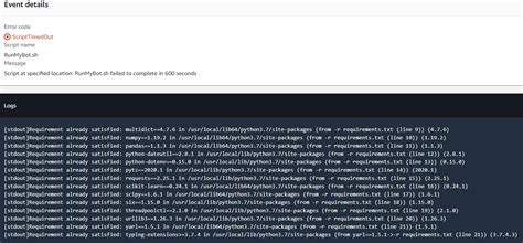 Python Aws Codedeploy Failing In Afterinstall Due To Scripttimedout Stack Overflow