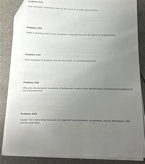 solved problem 21give examples of diseases that are the