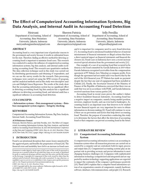 The Effect Of Computerized Accounting Information Systems Big Data
