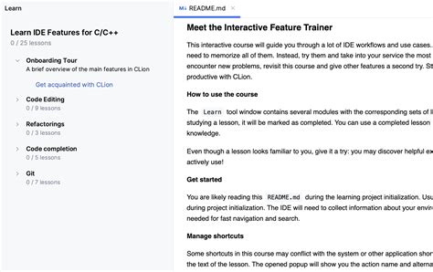 Clion Features Trainer Clion Documentation