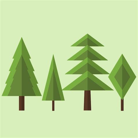 Premium Vector Tree Flat