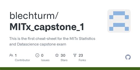 Github Blechturmmitxcapstone1 This Is The First Cheat Sheet For