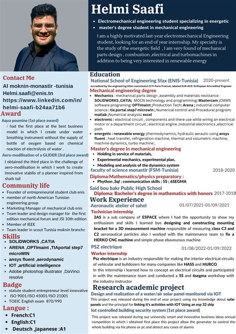 Helmi Saafi On Linkedin Tunisia Abroad Pfe Internship Engineering