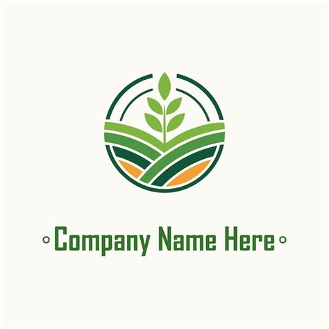 농업 로고 디자인 프리미엄 벡터