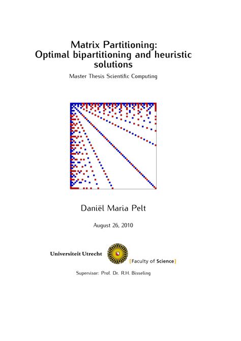 Pdf Matrix Partitioning Optimal Bipartitioning And Heuristic Solutions