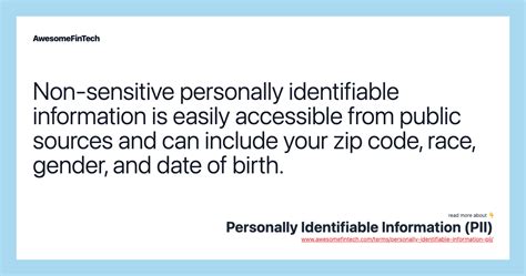 personally identifiable information pii awesomefintech blog