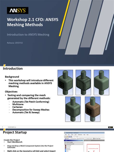 Mesh Intro 19r2 Ws21 Cfd Workshop Instructions Ansys Meshing Methods