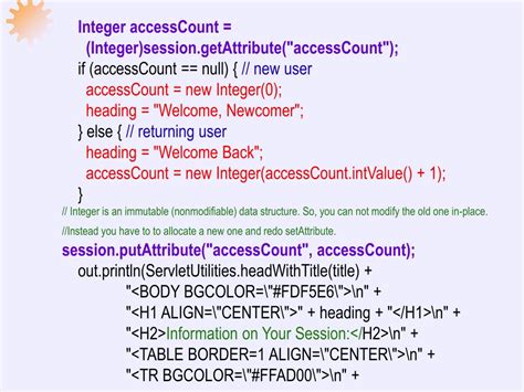 ppt servlet session tracking ii session api powerpoint presentation
