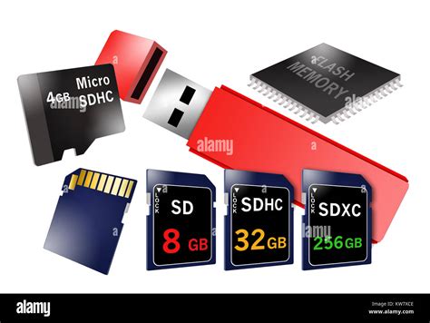 Flash Memory Is The Theme Of This Illustration With Assorted Devices Pictured That Use Flash