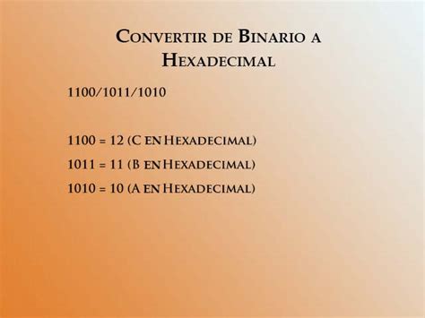 Convierte De Binario A Hexadecimal