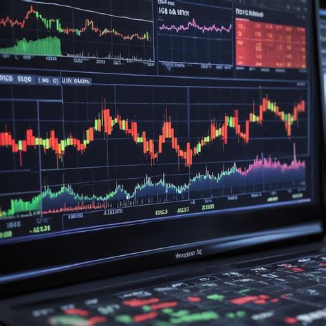 macro shot of a financial graph display highlighting trends and data