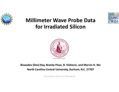 Pdf Millimeter Wave Probe Data For Irradiated Silicon
