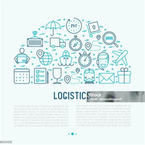 배달 상자 비행기 기차 선박 크레인 포인터와 함께 세계의 얇은 선 아이콘을 가진 반 원형에서 물류 개념 배너 웹 페이지 인쇄 매체에 대 한 벡터 일러스트 24시간에 대한