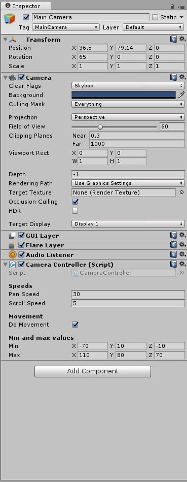 Move Camera Between Min And Max X Y And Z Coordinates In Unity Questions Answers Unity