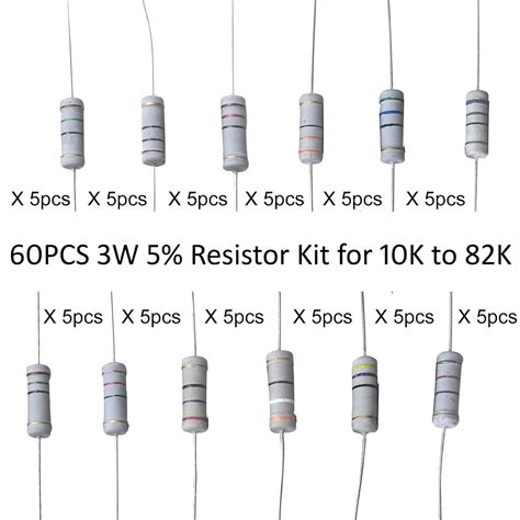 3w Resistor Assortment Kit12 Values 3watt 10k Ohm Ubuy Nepal