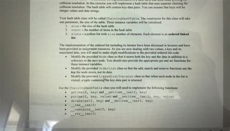 Solved Collision Resolution In This Exercise You Will Chegg