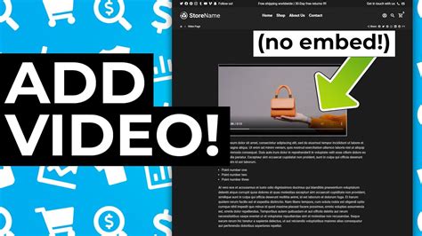 how to add video to shopify without youtube youtube