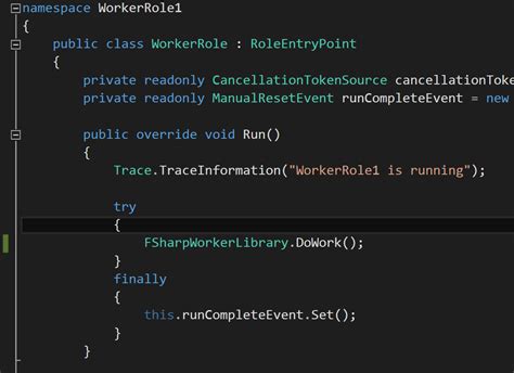 F Azure Worker Role And Target Runtime Stack Overflow