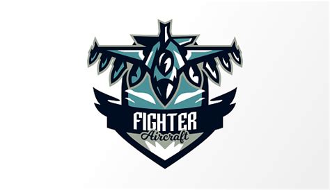 다채로운 배지 군사 전투기의 상징 항공기 항공 순찰 항공 하늘 수비수 폭격기 로켓 방패 레터링 벡터 일러스트 격투기에 대한 스톡