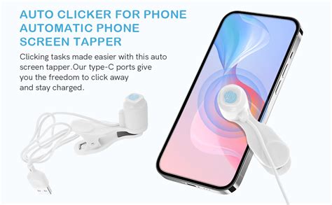 Automatic Phone Screen Tapper Simulated Finger Clicker Clip On Usb Device Screen