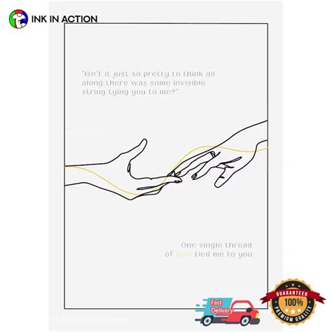 Invisible String Taylor Swift Lyrics Wall Art Poster For Swifties Print Your Thoughts Tell