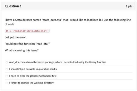 Solved I Have A Stata Dataset Named Statadatadta That I