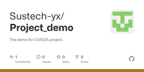 GitHub Sustech Yx Project Demo The Demo For CS A Project