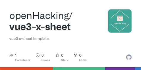 GitHub OpenHacking Vue X Sheet Vue X Sheet Template