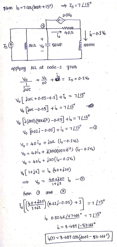Solved Please Answer Use Nodal Analysis To Find Current Iot In The Course Hero