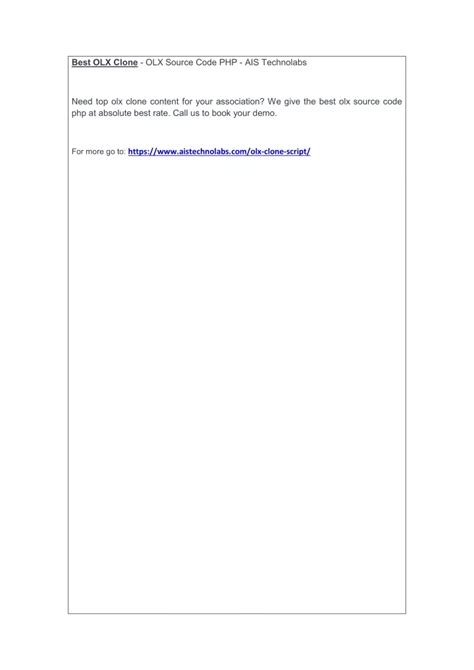 ppt best olx clone olx source code php ais technolabs powerpoint