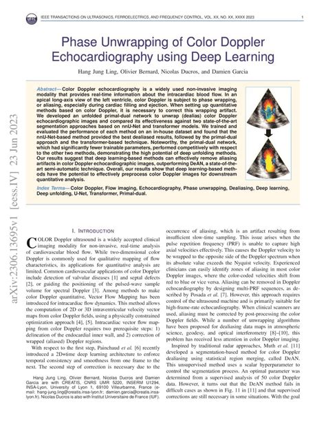Phase Unwrapping Of Color Doppler Echocardiography Using Deep Learning