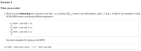 Must Use Lisp Programming Language To Answer Must