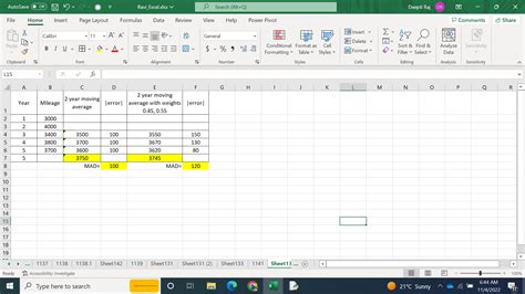 [solved] the mad for the forecast developed using a weighted to your