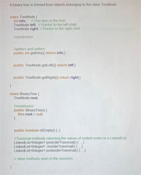 Solved A Binary Tree Is Formed From Objects Belonging To The