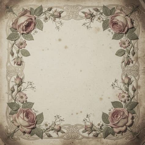Free Vintage Floral Border Image Vintage Botanical Frame Download
