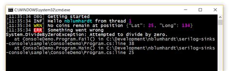 Github Serilogserilog Sinks Console Write Log Events To System