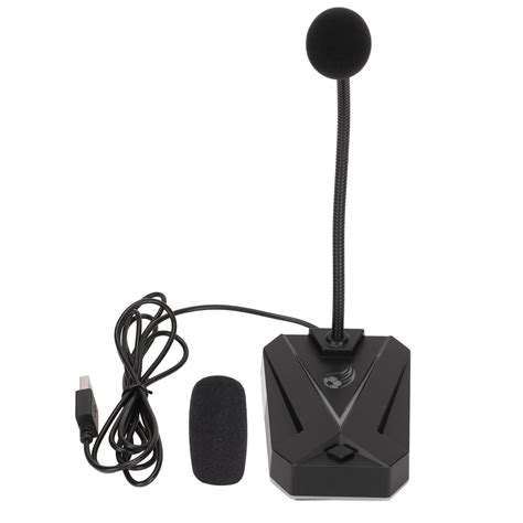 Computer Microphone Usb Rgb Light Adjustable Gooseneck Noise Reduction Degrees Usb