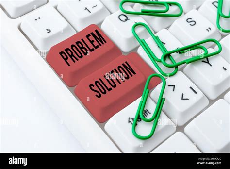 text sign showing problem solution business approach solving consists