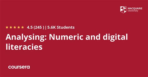Analysing Numeric And Digital Literacies Specialization Coursya