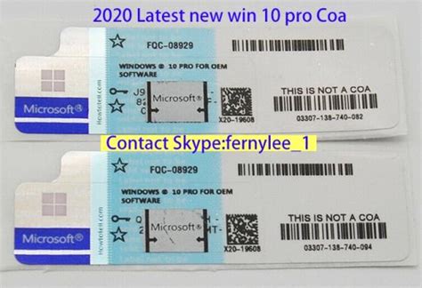 Windows Pro Coa Sticker Linjuja