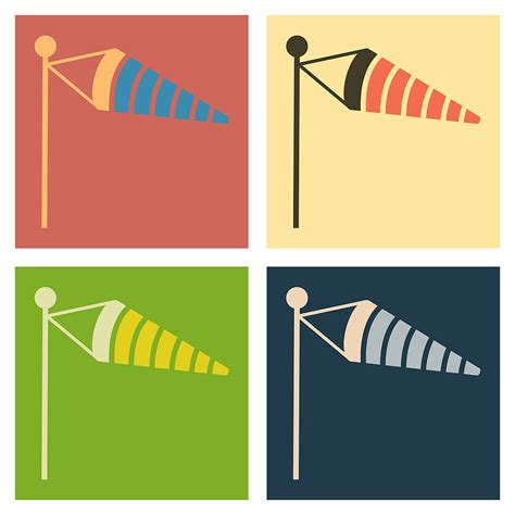 벡터에서 색상 배경에 바람 속도 플래그 라인 아이콘 Ai Eps Uidownload