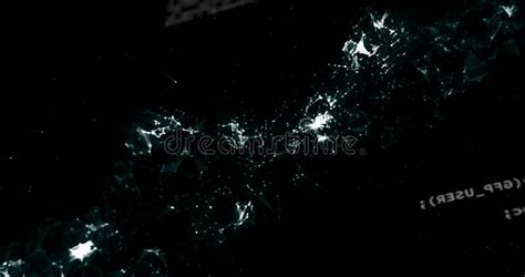 Digital Image Of Dna Structure Spinning And Data Processing Against Black Background Stock Image