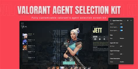 Valorant Agent Select Screen Kit Figma