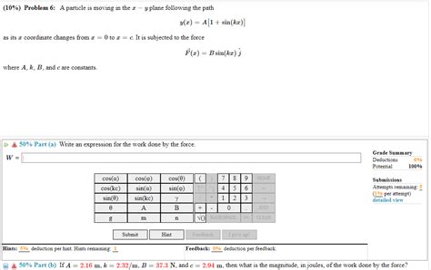 Solved 10 Problem 6 A Particle Is Moving In The Xy Chegg Com