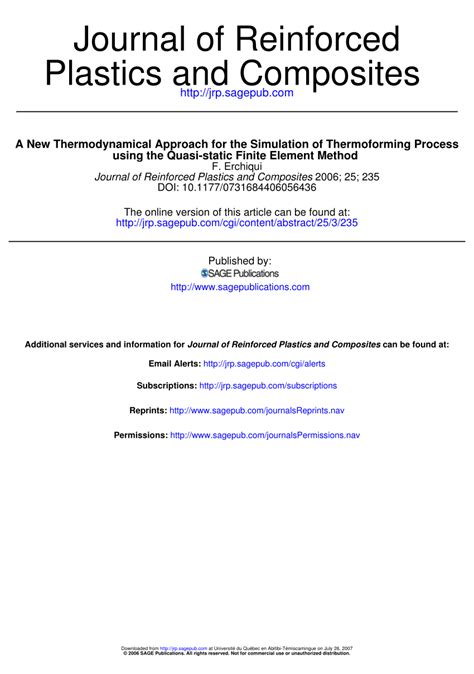 pdf a new thermodynamical approach for the simulation of
