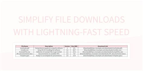 simplify file downloads with lightning fast speed excel template and