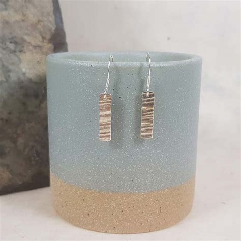 Silver Rectangular Earrings Art Room 59