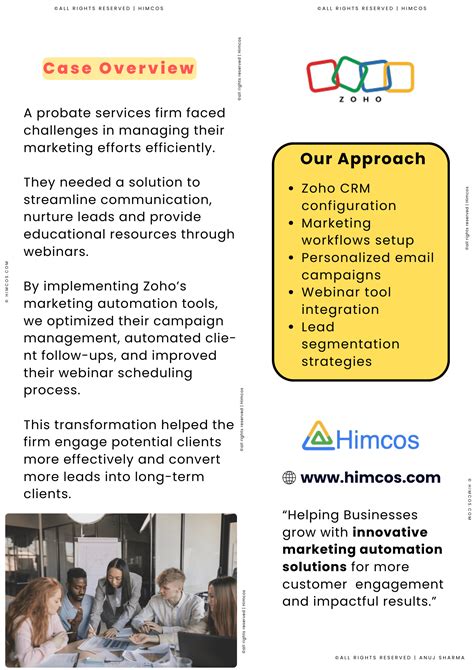 Marketing Automation With Zoho Himcos